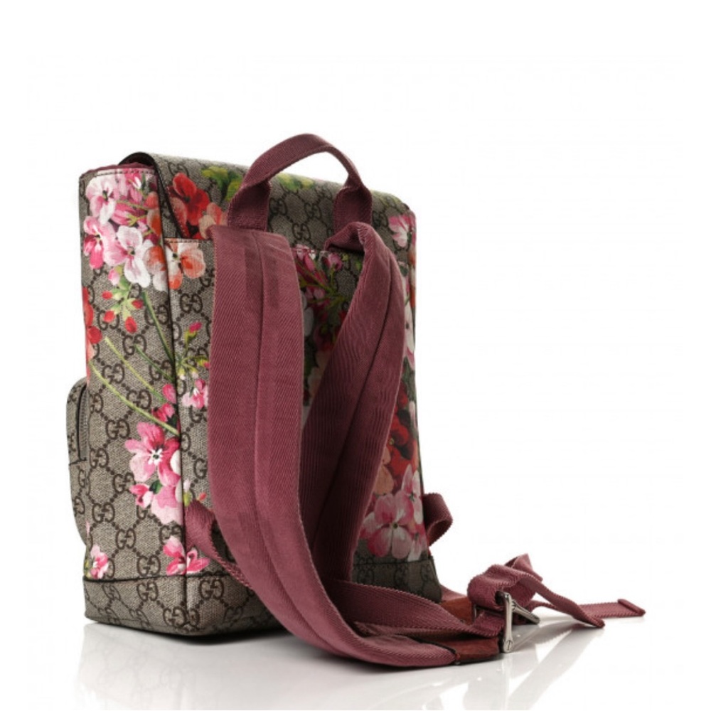 Gg Supreme Monogram Blooms Small Backpack Beige Multi… - Gem